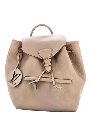 LOUIS VUITTON Montsouris Nm Monogram Empreinte Leather Pm Backpack - Neutrals
