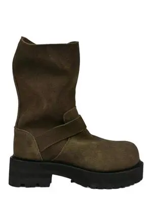 FILTH Buckle-strap Leather Boots - Brown