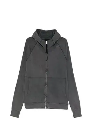 THOM KROM Panelled Zip-fastening Hoodie - Grey