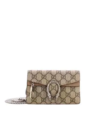 Gucci Dionysus Gg Coated Canvas Super Mini Crossbody Bag - Brown