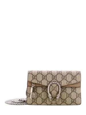 Gucci Dionysus Gg Coated Canvas Super Mini Crossbody Bag - Brown