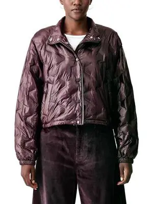 Pinko Quilted Zip-up Jacket - Purple