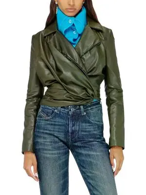 DIESEL® Draped Wrap-effect Jacket - Green