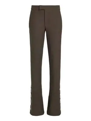 Proenza Schouler Althea Bi-stretch Double Wool Trousers - Brown