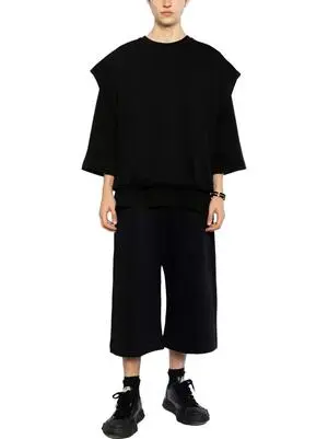 THOM KROM Sleeveless Panelled Sweatshirt - Black