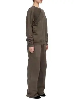 MAISON MARGIELA Trompe L'oeil Numeric Print Sweatshirt - Brown