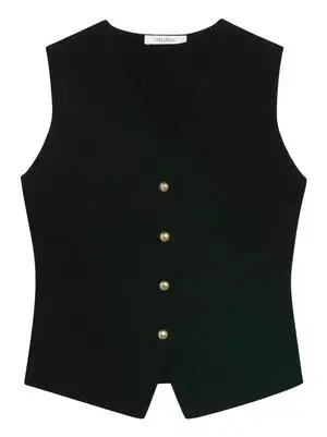 MAX MARA Viscose Crepe Yarn Gilet