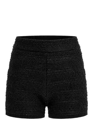 Guess Clara Bouclé-knit Shorts - Black