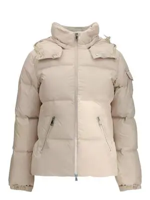 Moncler Fourmines Hooded Down Jacket Neutrals