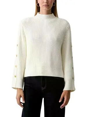 TWINSET Button-detail Ribbed-knit Sweater