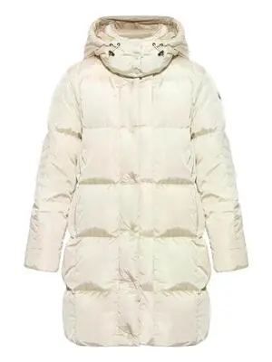 Moncler Quilted Hooded Coat - Neutrals
