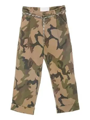 CIRCUS HOTEL Camouflage-print Chain-link Jeans