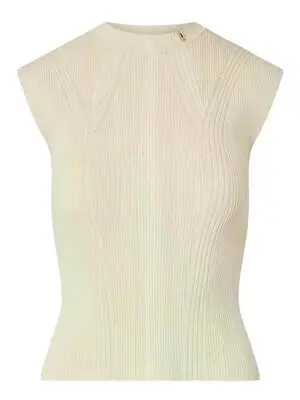 LIU JO LIU JO Ribbed Knit Sleeveless Top With Button Detailing