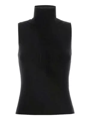 Extreme Cashmere N°502 Sleeveless High Neck Top - Black