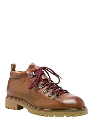 Eleventy Lace-up Leather Hiking Boots - Brown