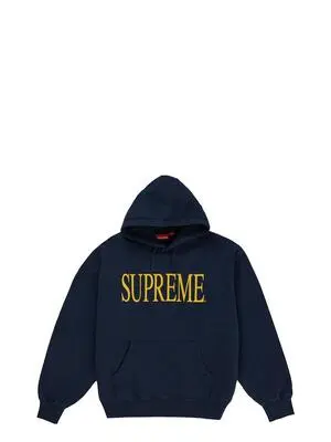Supreme Capital Hooded Sweatshirt - Navy Blue