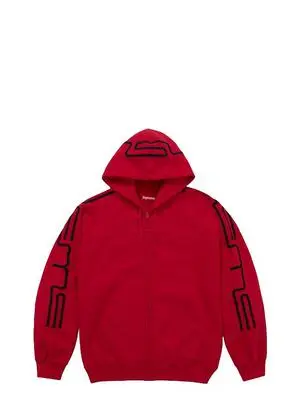 Supreme Connect Zip Up Hooded Sweatshirt - Red