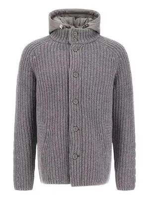 Herno Hooded Cardigan - Grey