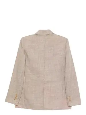 ALYSI Double-breasted Peak-lapel Blazer - Neutrals