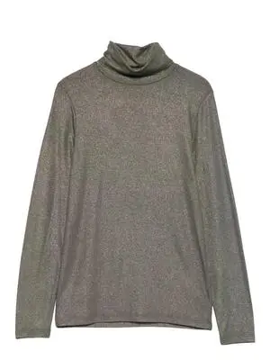 Majestic Filatures Majestic Filatures Glitter Effect Roll-Neck Top Green