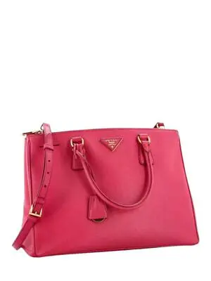 Prada Prada Lux Saffiano Leather Medium Tote Bag Pink