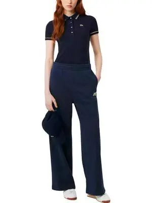 Lacoste Embroidered Logo Wide-leg Track Pants - Blue
