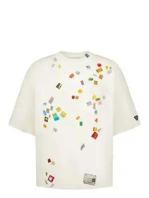 Mihara Yasuhiro Price-tag-sticker-printed T-shirt - White
