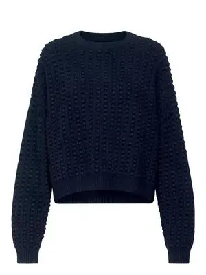 Loulou De Saison Cashmere Bubble-stitch Jumper - Blue