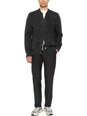 Eleventy Dark Drawstring Waist Straight-leg Trousers - Grey