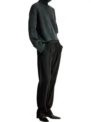 Loulou De Saison Cashmere Sweater With Stand Collar - Grey