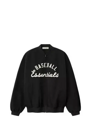 Fear Of God FEAR OF GOD ESSENTIALS Logo Print Bomber Jacket Black