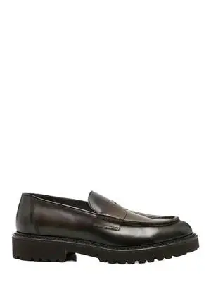 DOUCAL'S Chunky Sole Penny Loafers - Brown