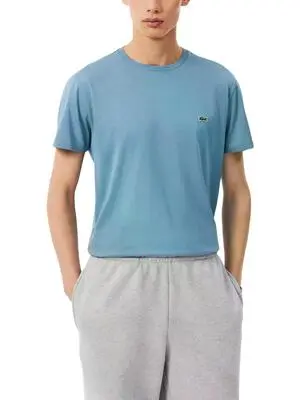 Lacoste Pima Logo-patch T-shirt Blue