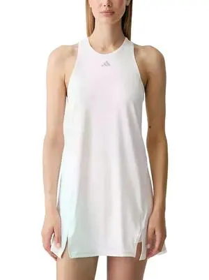 Adidas Club Tennis Racer-back Logo-print Mini Dress - White