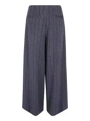 Paul Smith Pinstripe Wide-leg Trousers - Grey