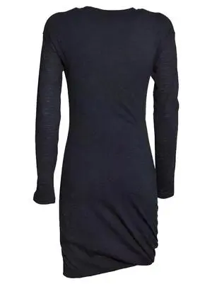 JIL SANDER Ruched Long-sleeve Mini Dress - Black