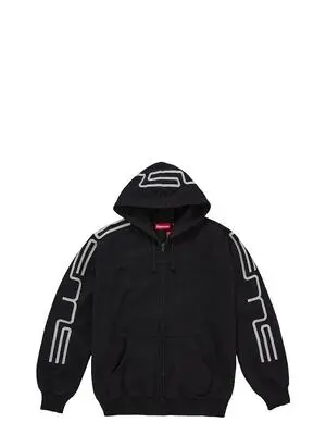 Supreme Connect Zip Up Hooded Sweatshirt - Black