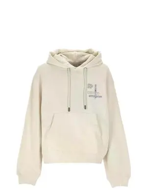 Off-White Graphic-print Drawstring Hoodie - Neutrals