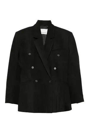 THE FRANKIE SHOP Pinstripe Double-breasted Blazer - Black