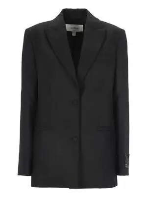Off-White Logo-print Single-breasted Jacket - Black