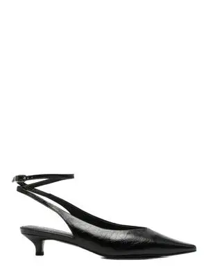 BIBI LOU Noe Pointed-toe Buckled-strap Pumps - Black