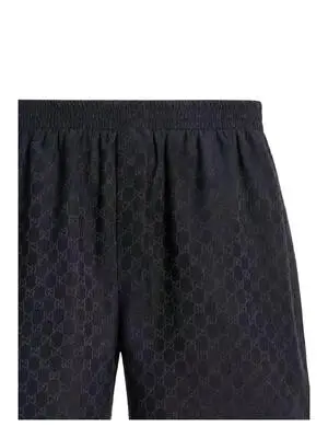 Gucci Gg Supreme Jacquard Shorts - Blue
