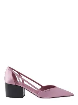 Prada Cutout Satin Pumps Confetto