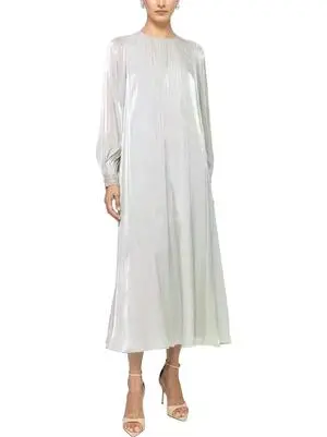 NISSA Crystal-detail Chiffon Midi Dress