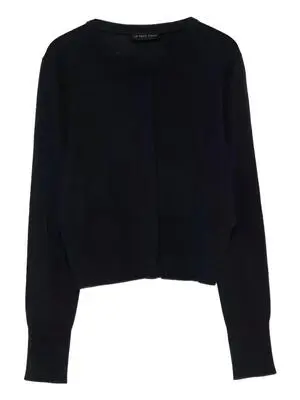 LE PETIT PULLE Cropped Button-fastening Cardigan - Blue