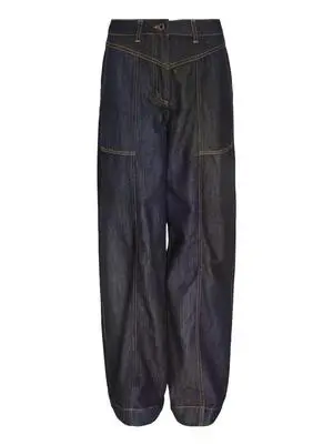 SELF-PORTRAIT Contrast Stitch Jeans - Blue