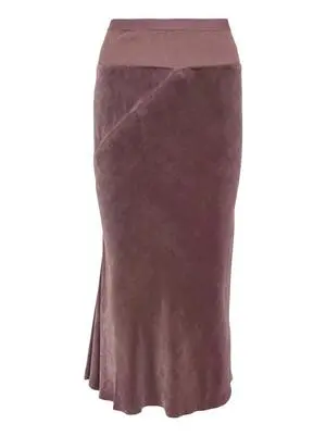 Rick Owens Bias-cut Velvet Midi Skirt - Purple