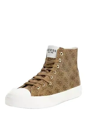 Guess Istria Logo-print High-top Sneakers - Neutrals