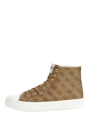 Guess Istria Logo-print High-top Sneakers - Neutrals