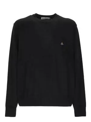 VIVIENNE WESTWOOD Orb-embroidered Sweater - Black